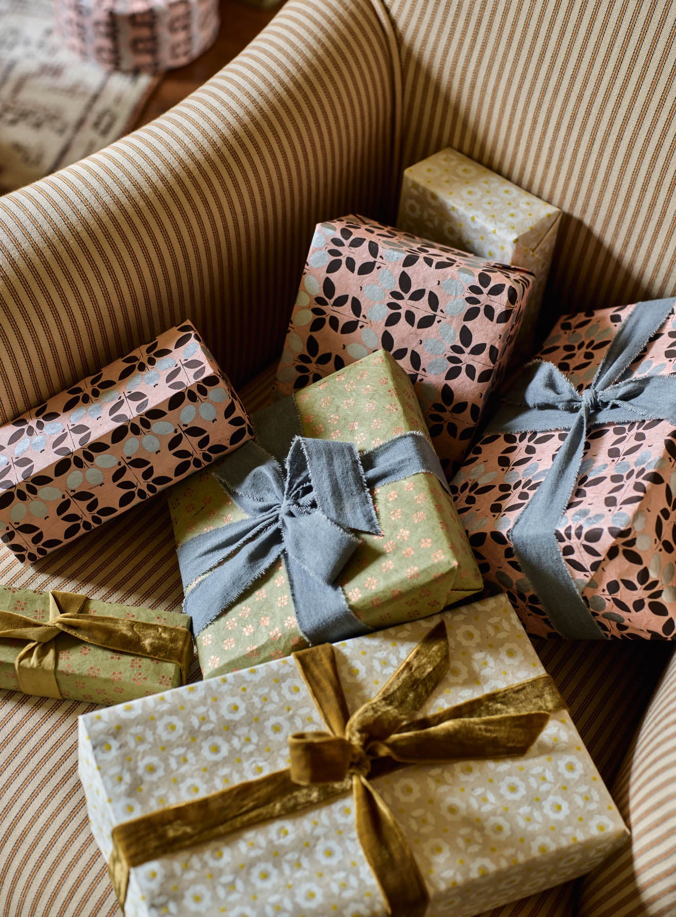 Handmade Wrapping Paper, Blush Floral, Set of Three – Rowen & Wren