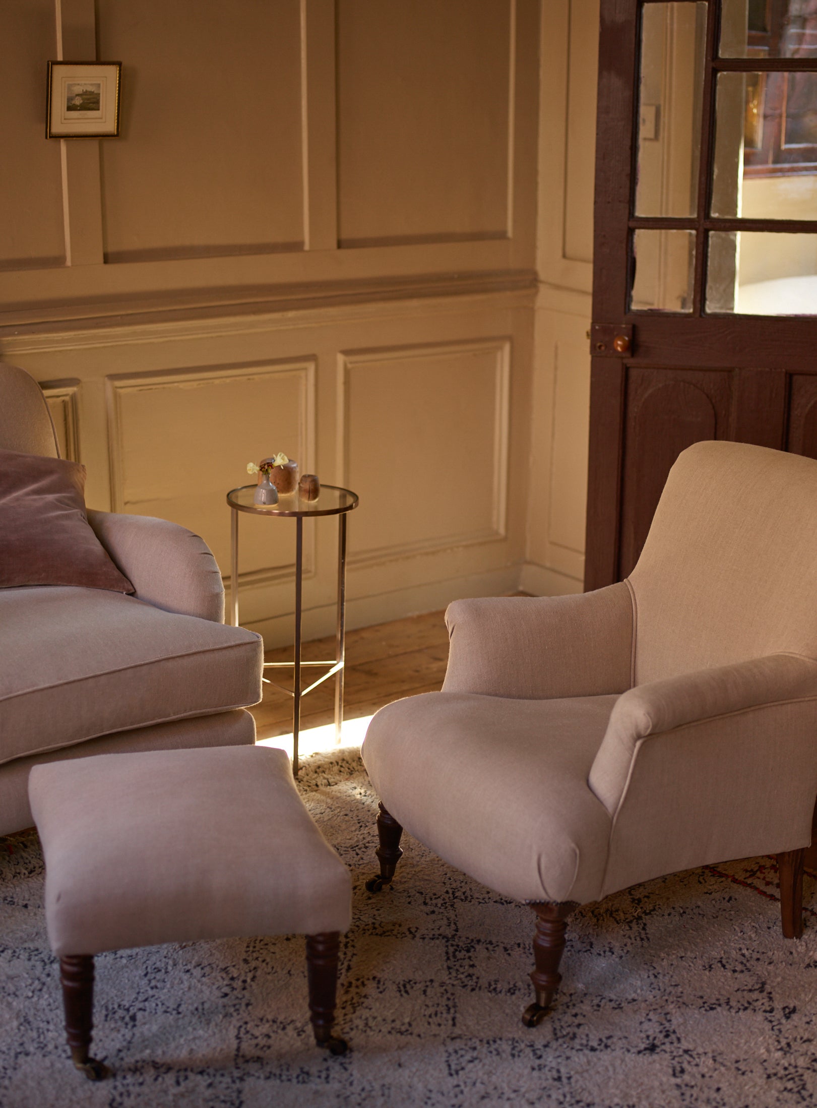 Finley Armchair, Sage Stripe | Rowen & Wren