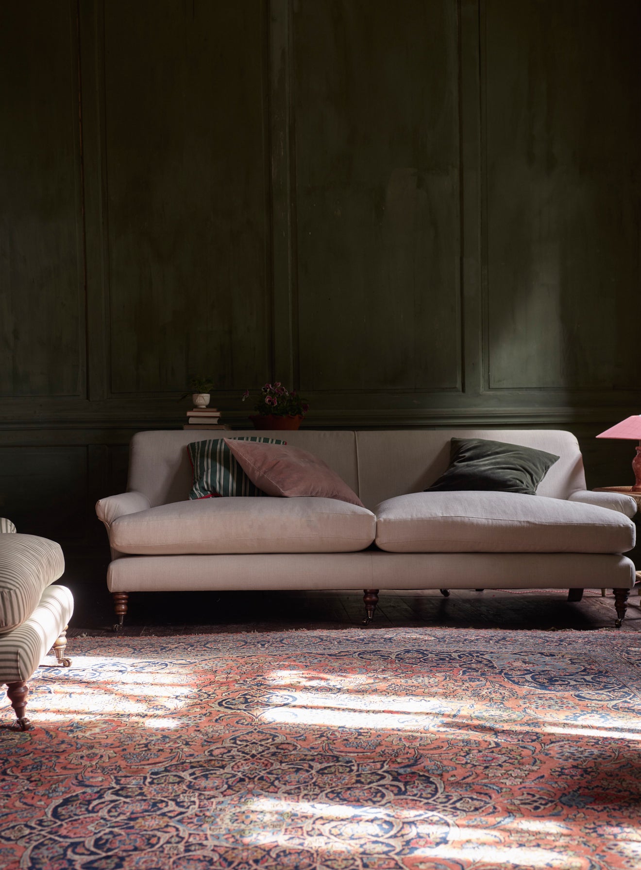 Remy Sofa, Three Seater, Ecru Linen | Rowen & Wren