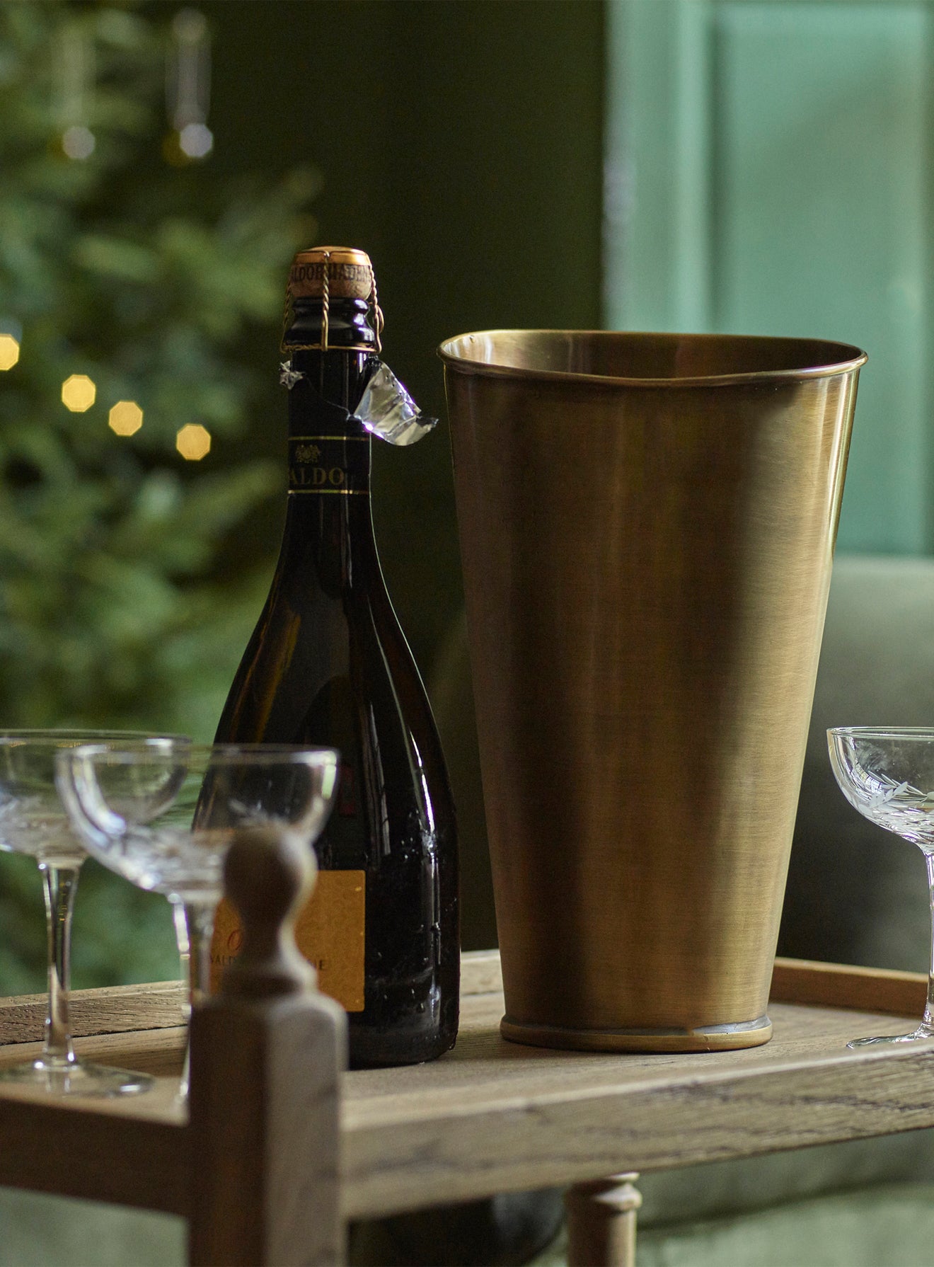 Lena Brass Champagne Cooler | Rowen & Wren