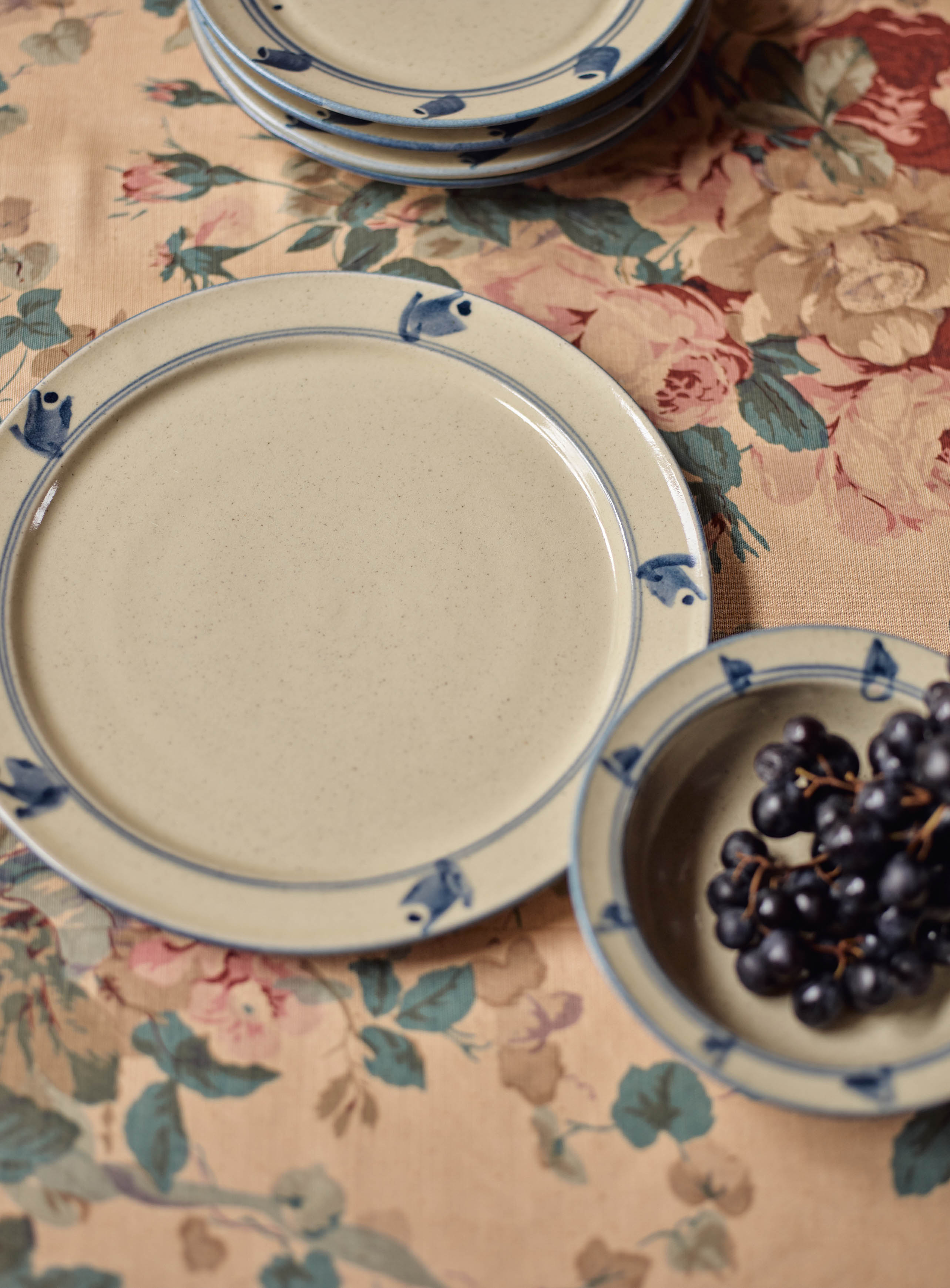 Inky Blue Dinner Plate | Hand-Painted Artisan Ceramics | Rowen & Wren