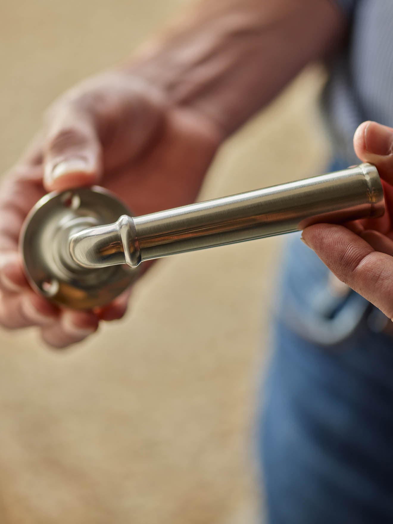 Grove Levered Door Handles, Matt Nickel | Rowen & Wren