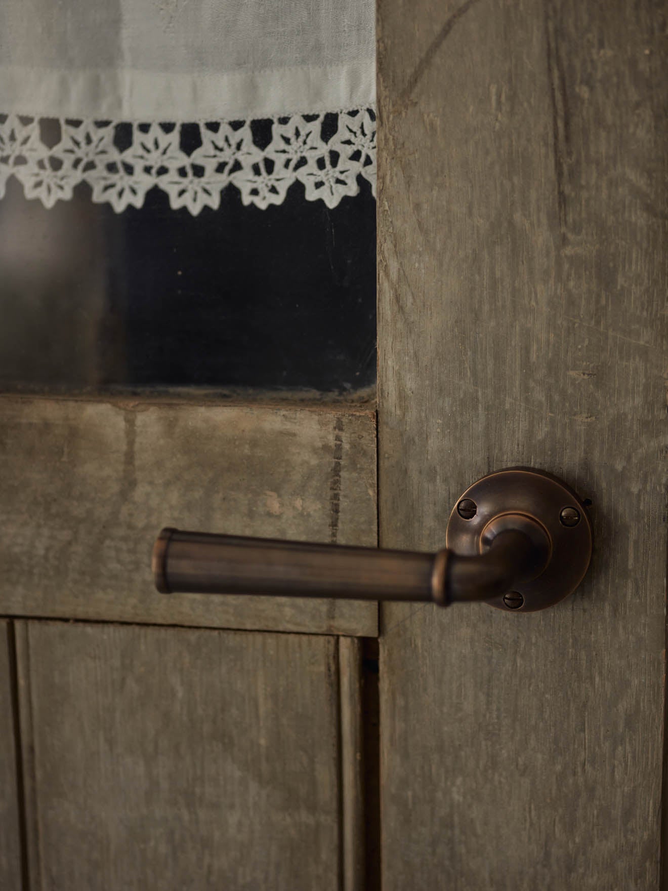 Grove Levered Door Handles, Aged Bronze | Rowen & Wren