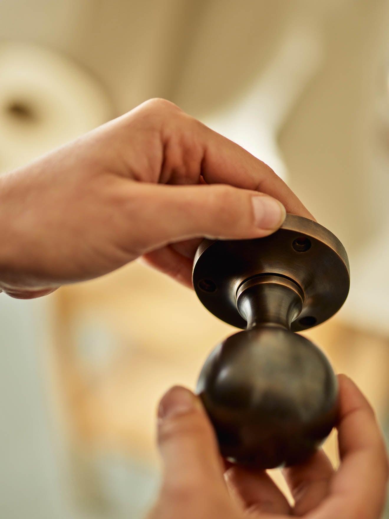 Grove Door Handles, Aged Bronze | Rowen & Wren