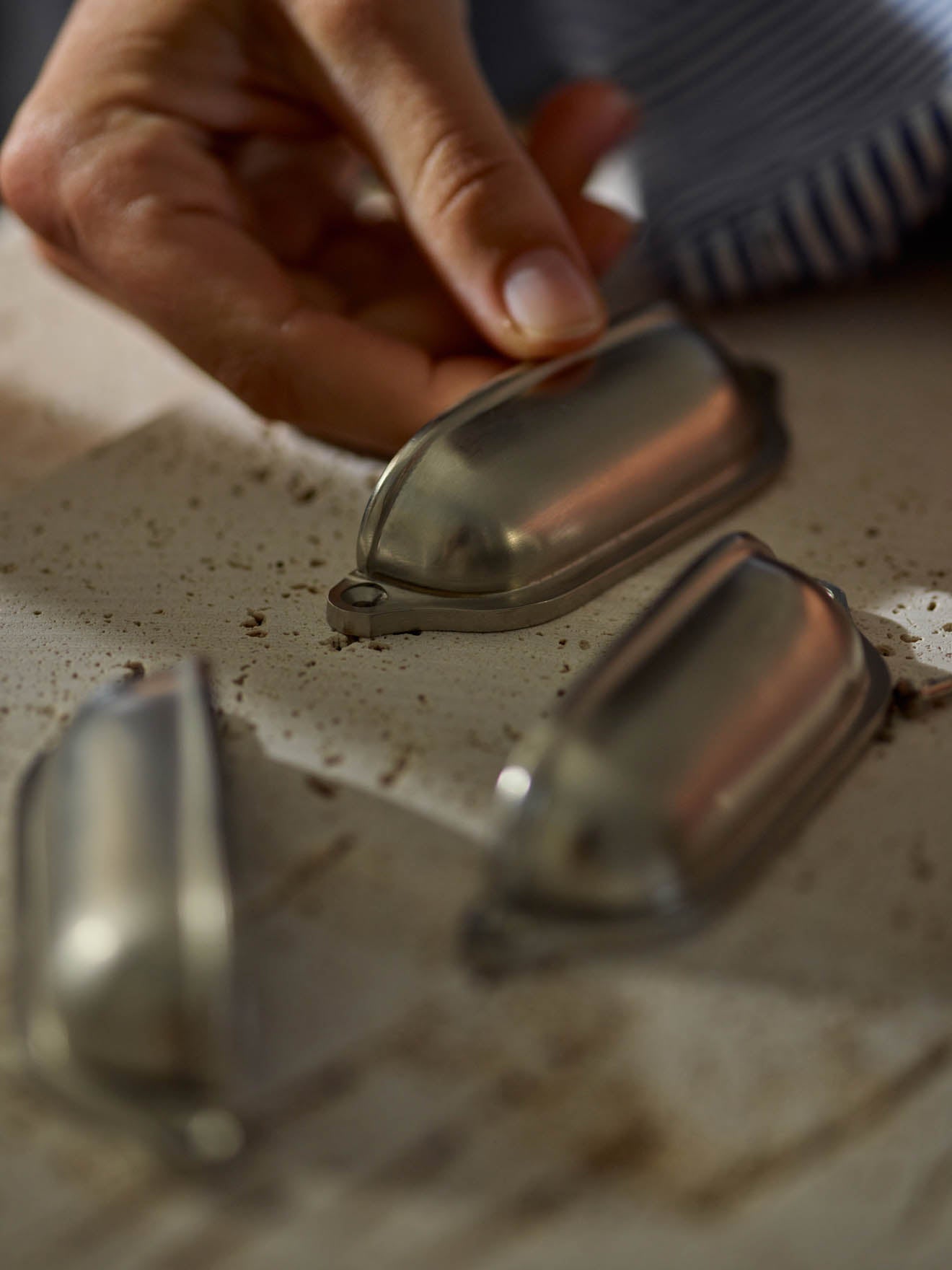 Grove Drawer Handle, Matt Nickel | Rowen & Wren