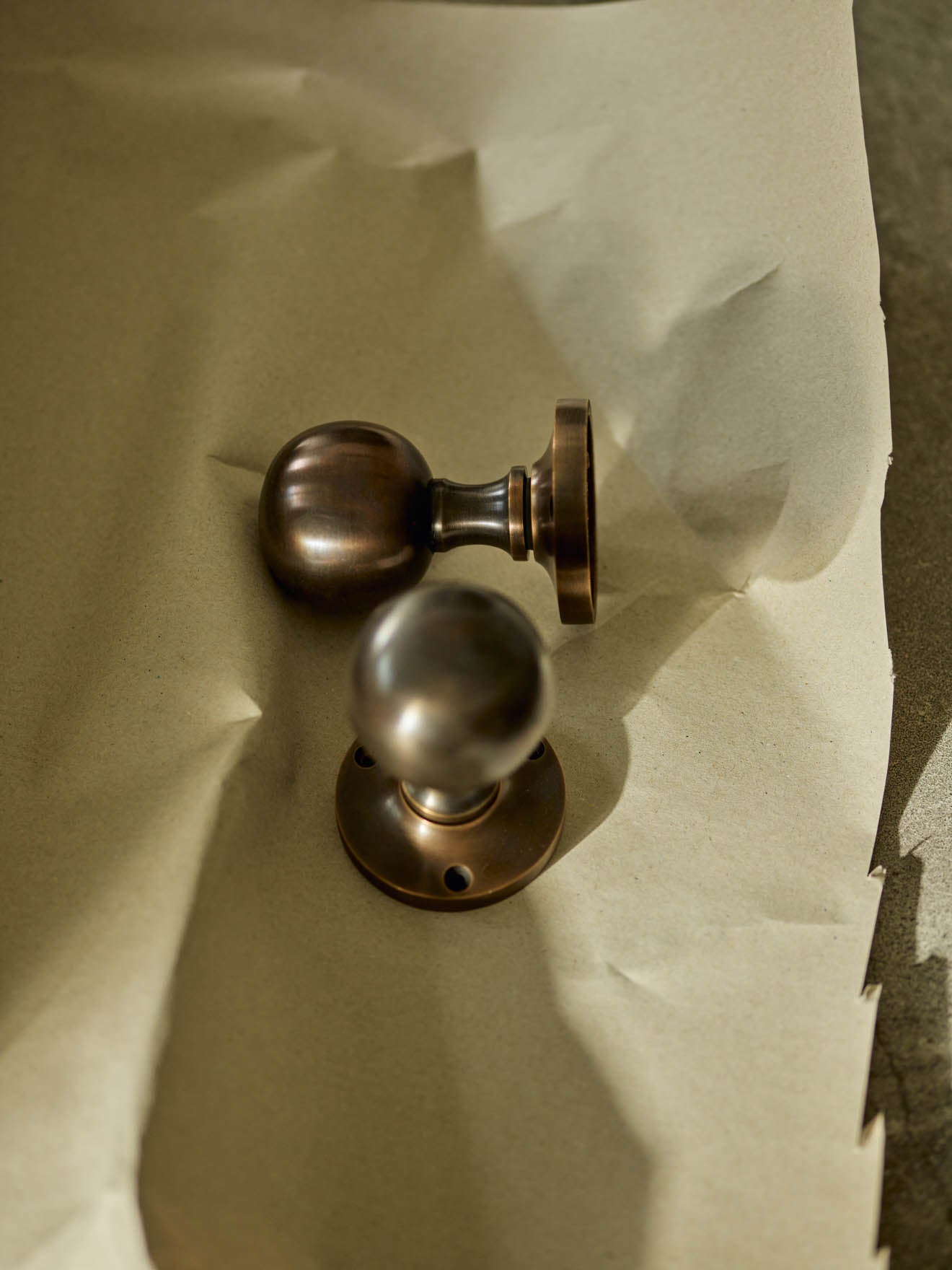 Grove Door Handles, Aged Bronze | Rowen & Wren