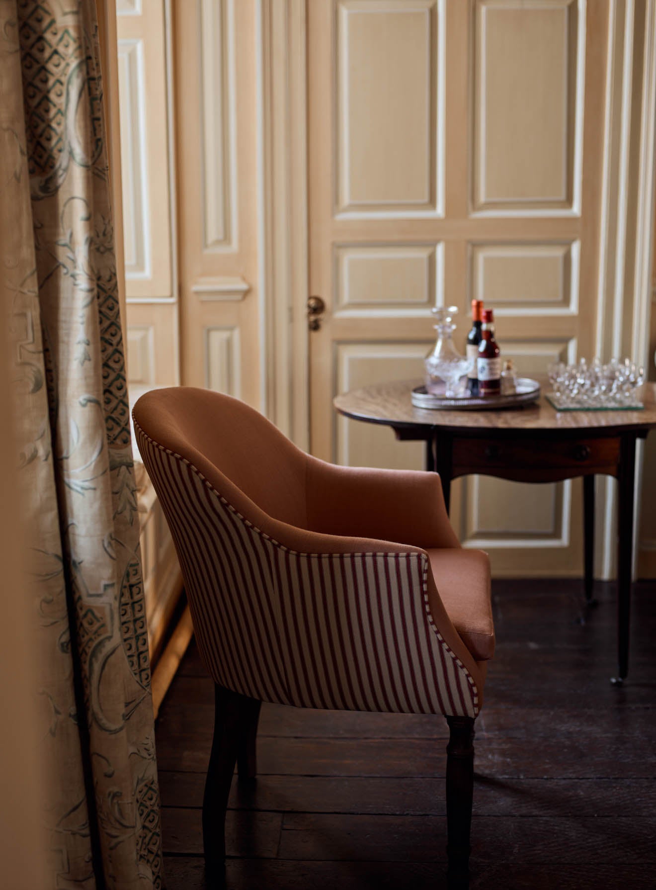 Bennett Library Chair, Plaster Pink & Heritage Red Stripe – Rowen & Wren