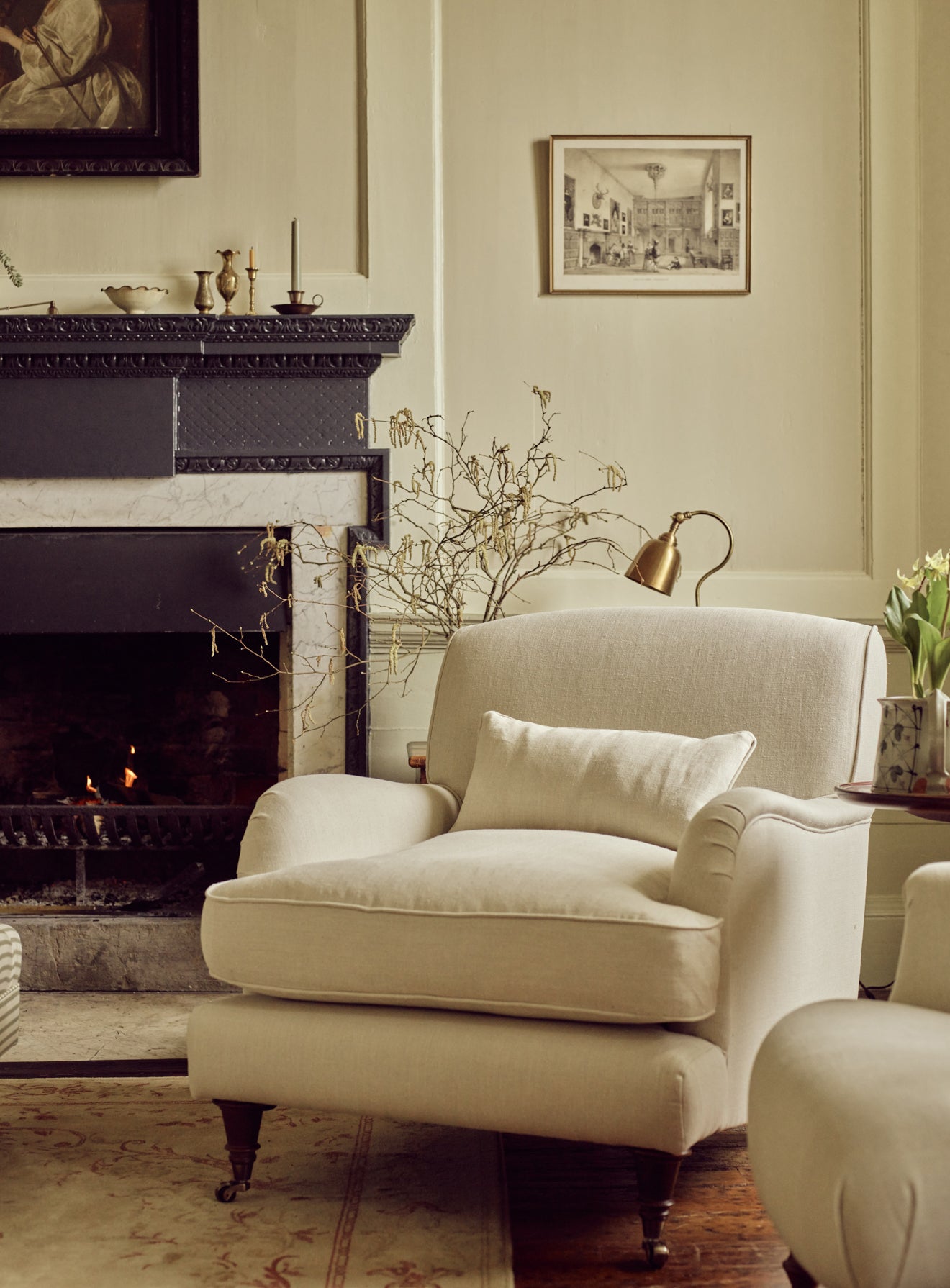 Abington Armchair, Ecru Linen | Rowen & Wren