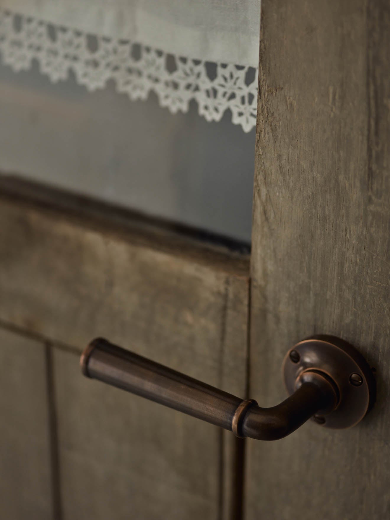 Grove Levered Door Handles, Aged Bronze | Rowen & Wren