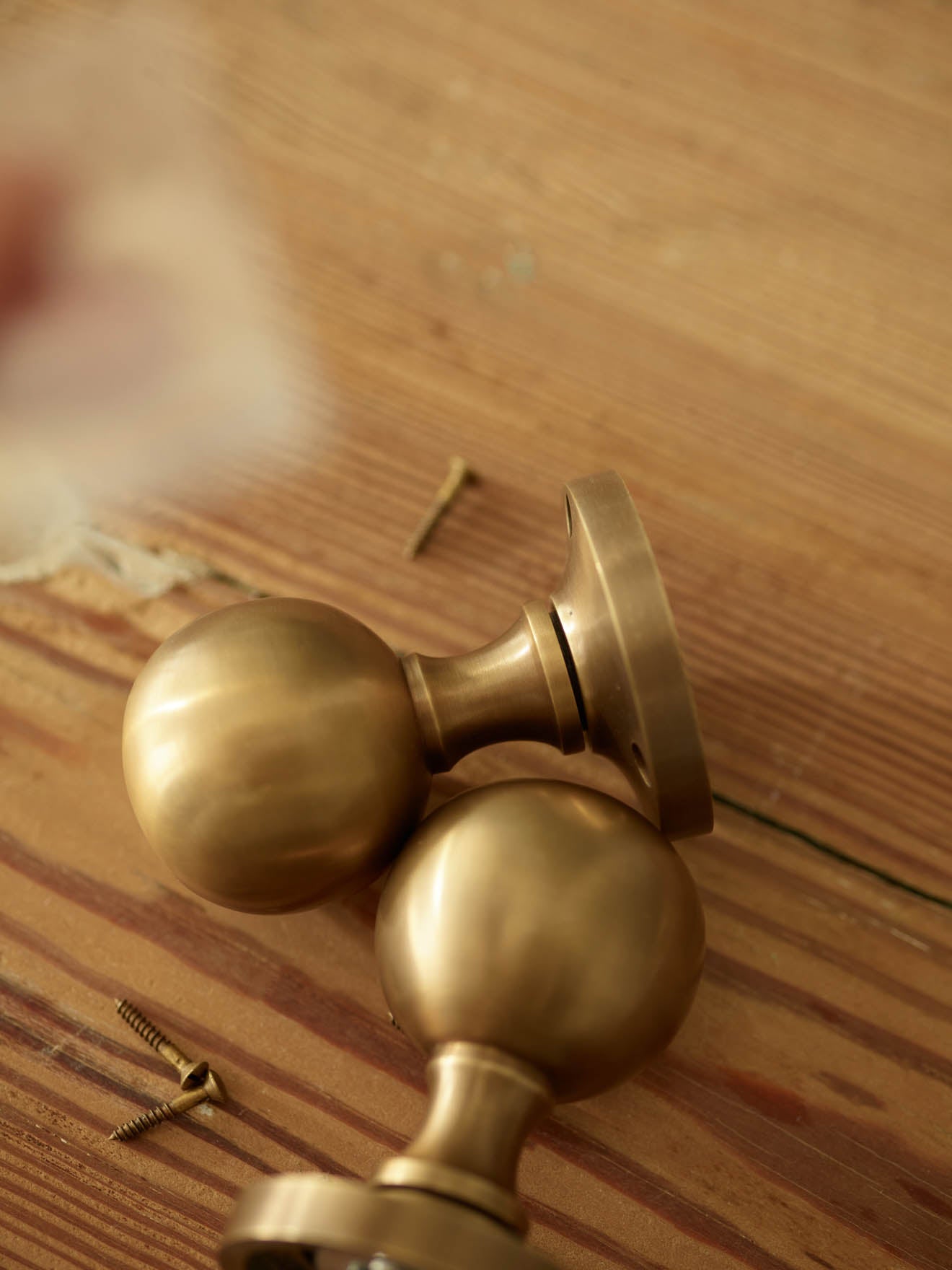 Grove Door Handles, Antique Brass | Rowen & Wren