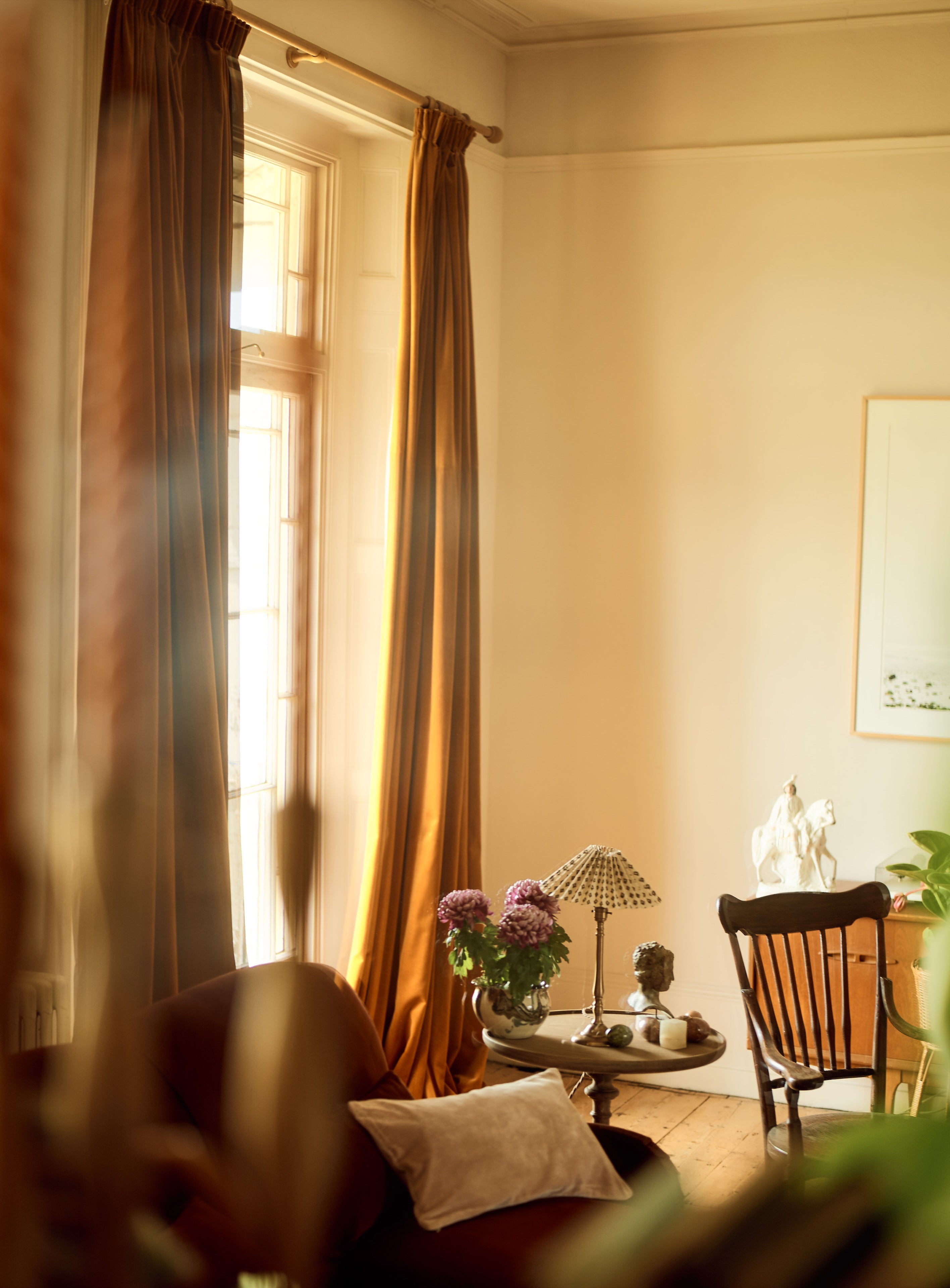 Nora Pleated Lampshade, Small, Ditsy Olive | Rowen & Wren