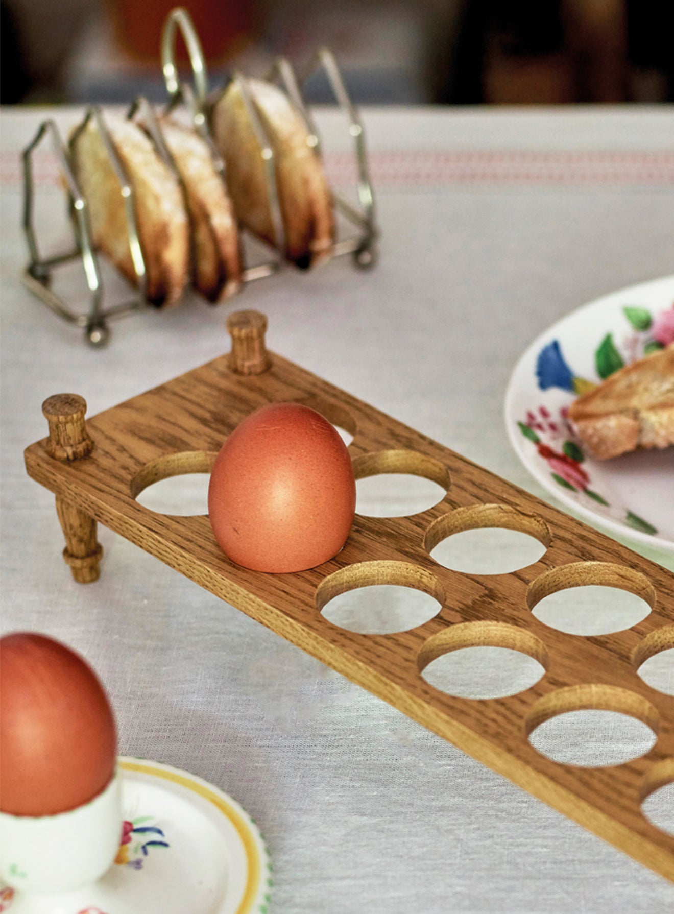 Benedict Oak Egg Rack | Rowen & Wren