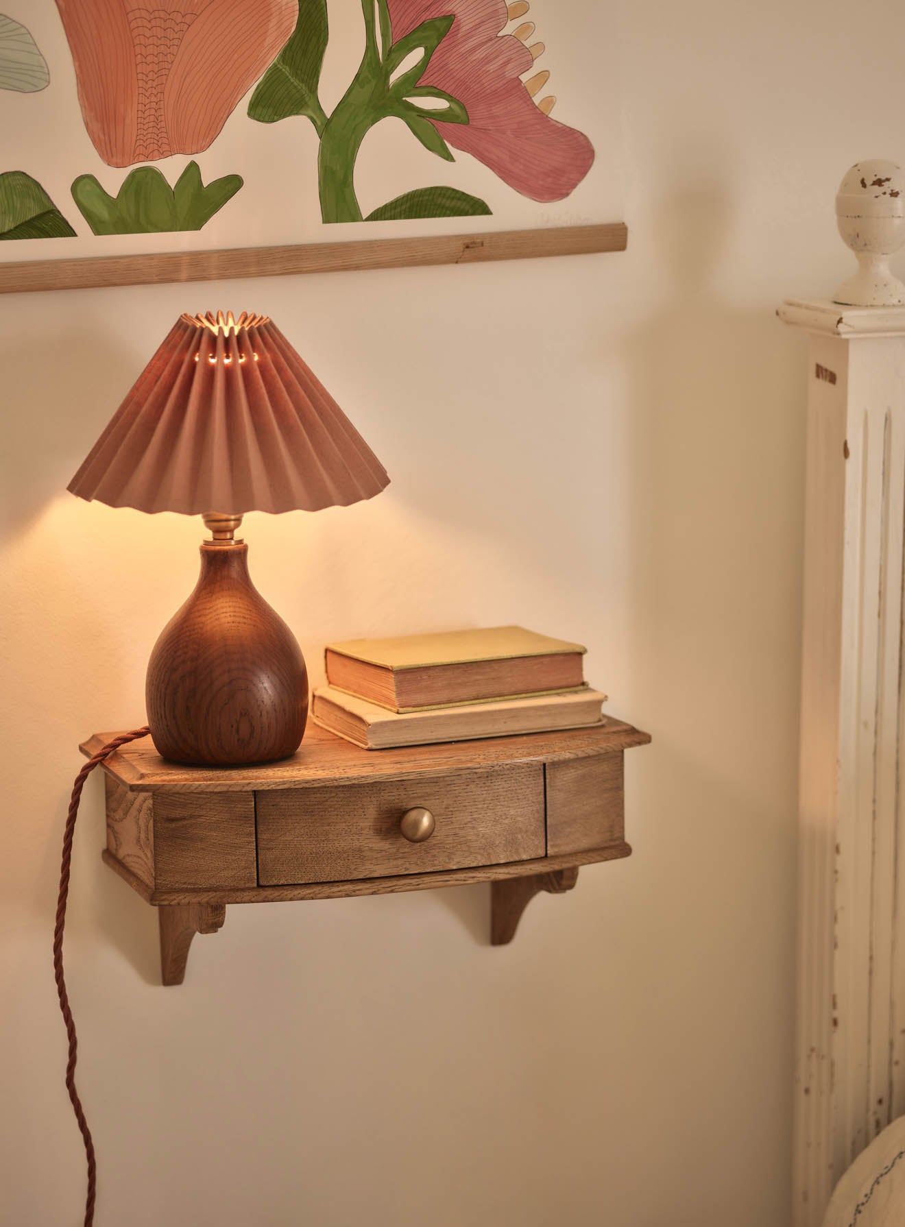 Ethel - Small Oak Table Lamp Base | Rowen & Wren