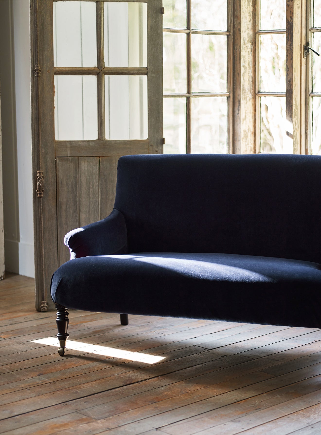 Finley Sofa, Slate Grey Velvet | Rowen & Wren